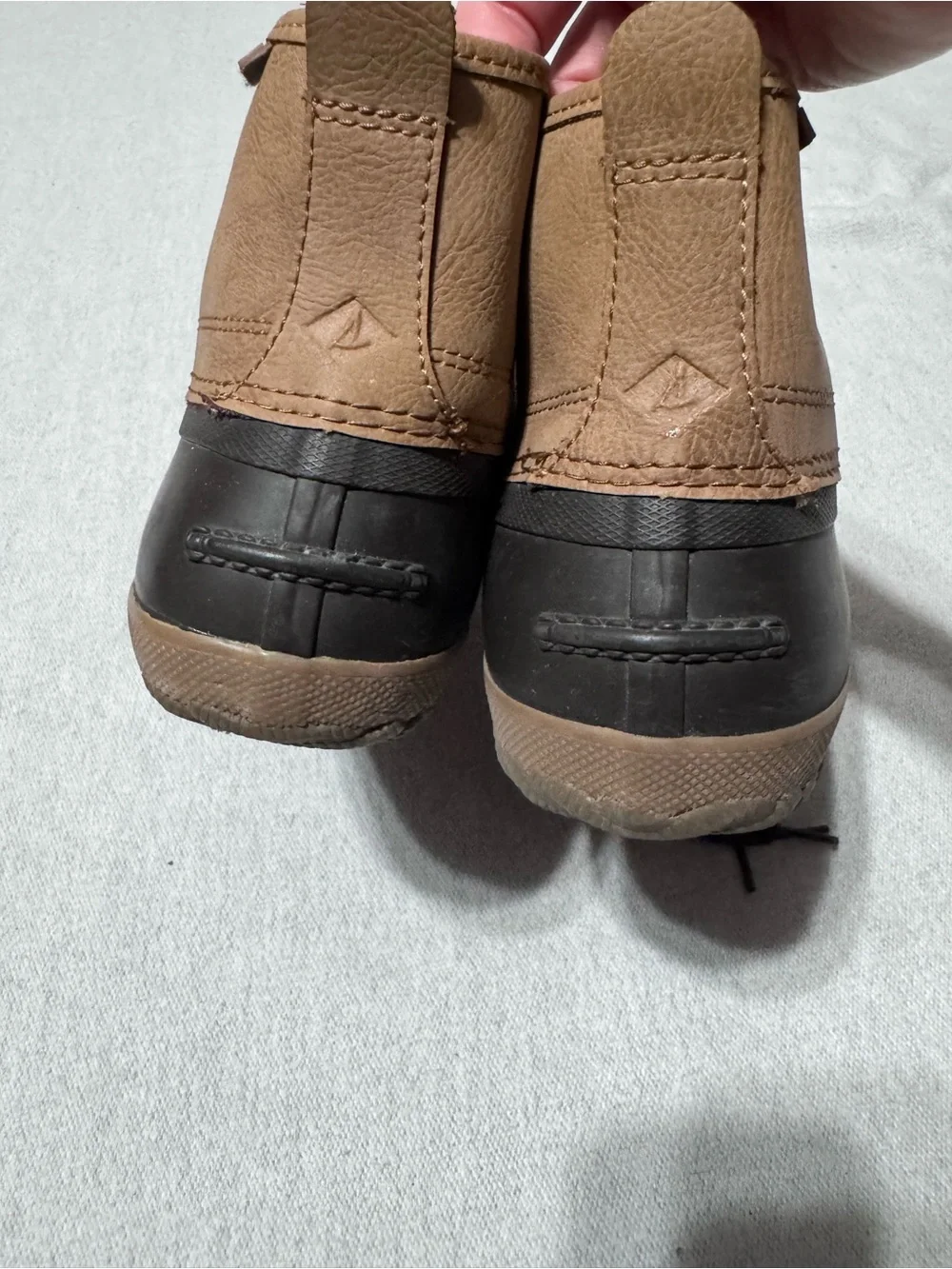 Sperry | Shoes | Sperry Twotone Brown And Black Duck Boots | Poshmark